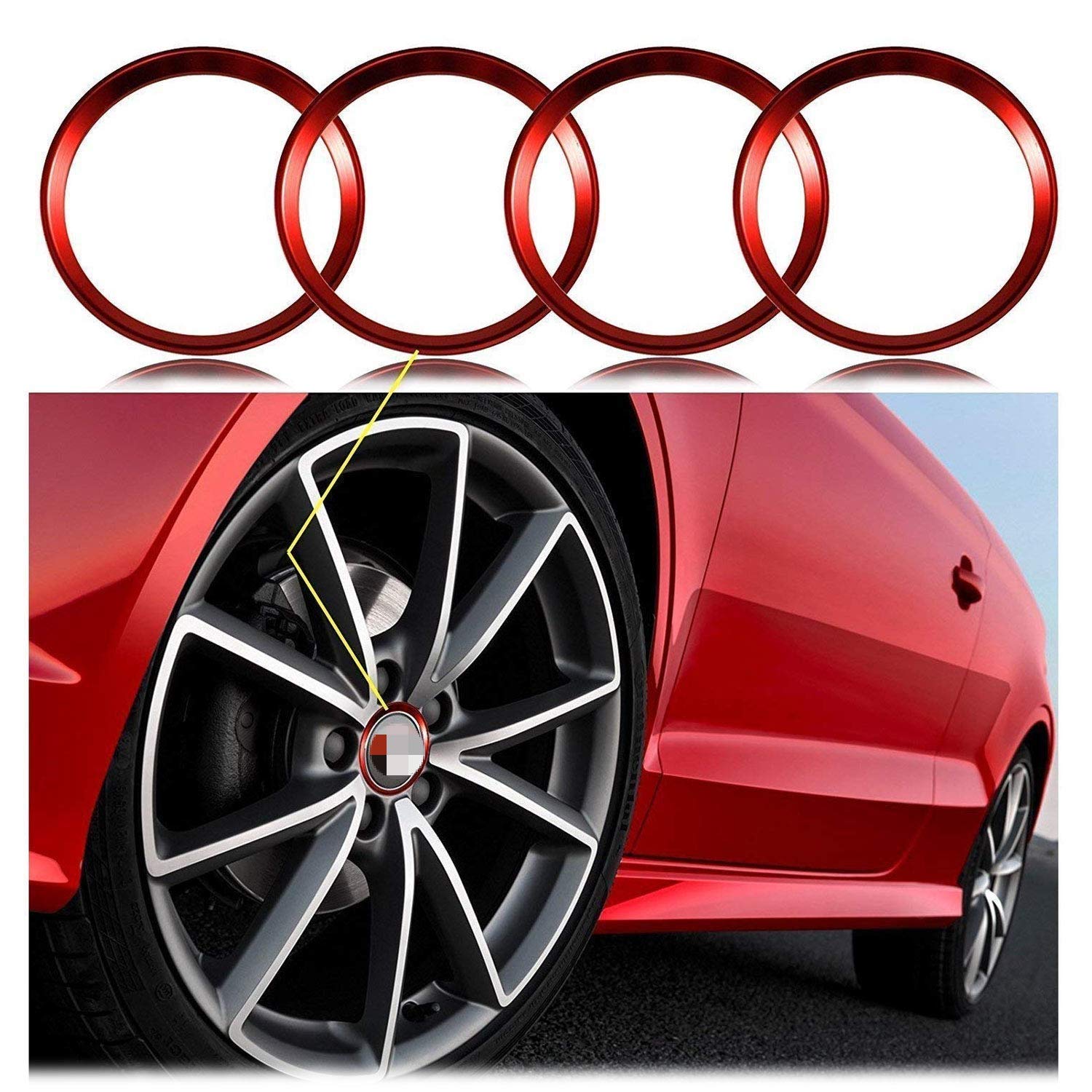 Audi Alloy Wheel Centre Caps – Durable OEM Hub Covers – Automotive Emblem